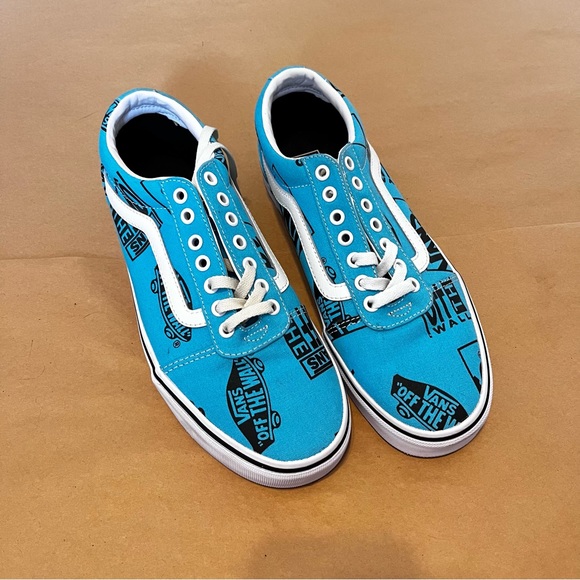 Vans | Shoes | New Blue Logo Vans Size 9 In Mens | Poshmark